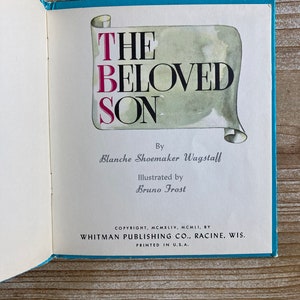 The Beloved Son * Tell A Tale Book * Blanche Shoemaker Wagstaff * Bruno ...