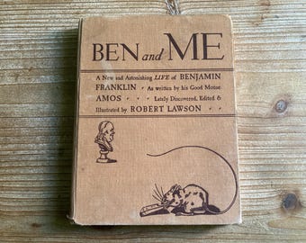 Ben and Me // 1939 Hardback W Jacket // A New and Astonishing Life of ...