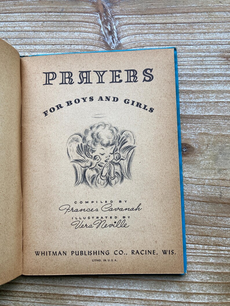 Prayers for Boys and Girls * Frances Cavanah * Vera Neville * Whitman ...