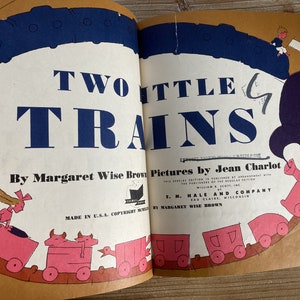 Two Little Trains * Margaret Wise Brown * Jean Charlot * E M Hale and ...