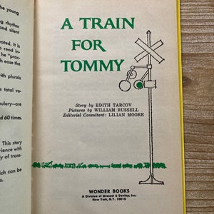 A Train for Tommy Easy Reader Edith Tarcov William - Etsy