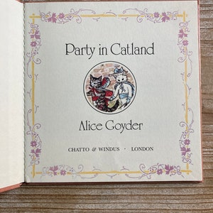 Party in Catland First Edition Alice Goyder Chatto & Windus 1978 ...