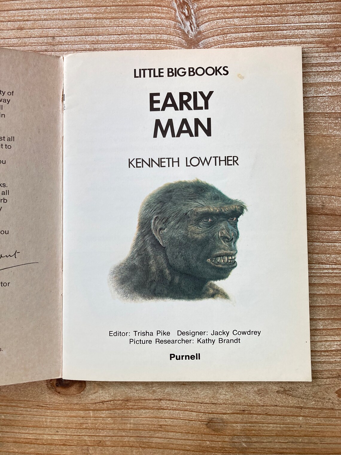 Early Man * Little Big Books * Kenneth Lowther * Purnell * 1979 ...