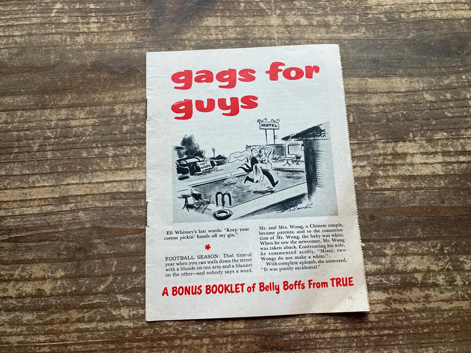 Gags for Guys * A Bonus Booklet of Belly Boffs From TRUE * True the Man ...