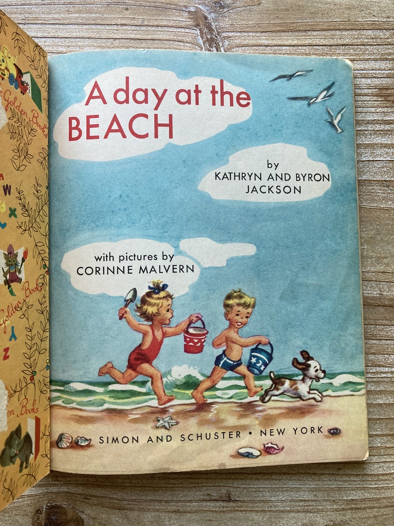 A Day at the Beach A Little Golden Book Kathryn and Byron - Etsy