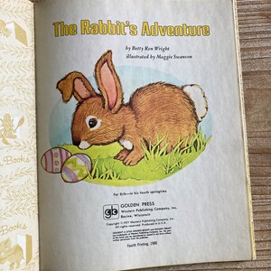 The Rabbits Adventure * A Little Golden Book * Betty Ren Wright ...