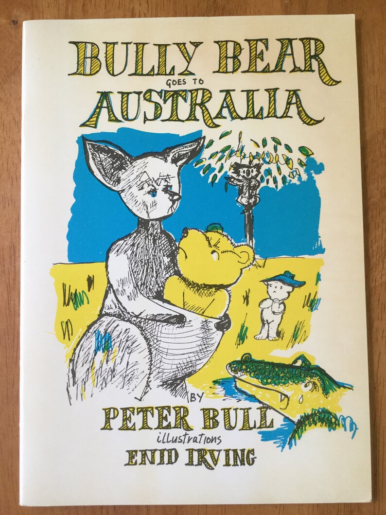 Bully Bear Goes to Australia Signed Peter Bull Enid - Etsy