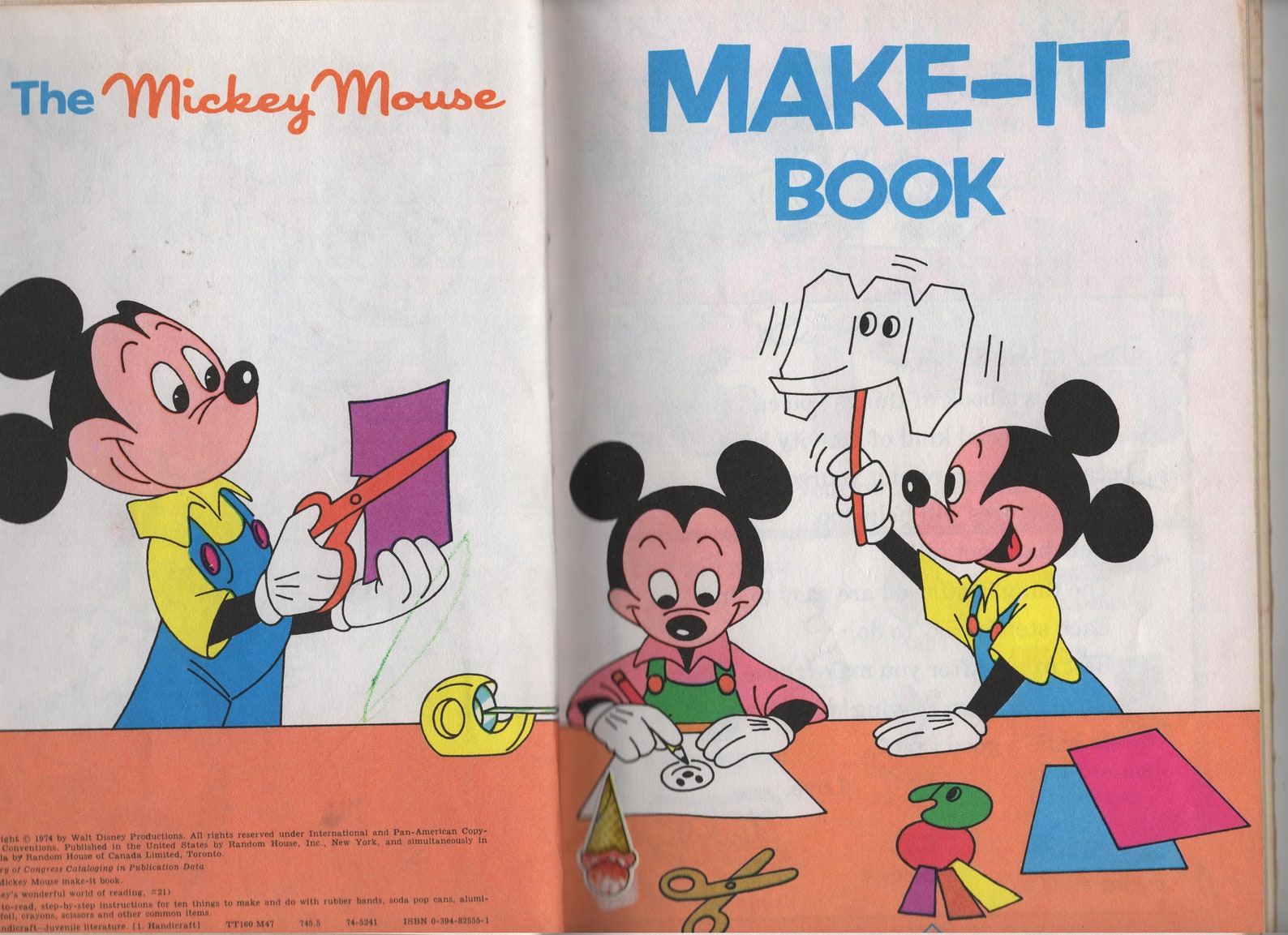 The Mickey Mouse Make-it Book Book Club Edition Random - Etsy