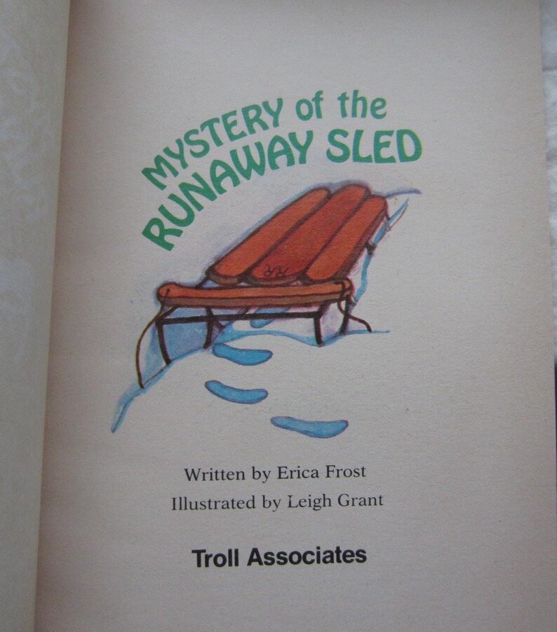 Mystery of the Runaway Sled Erica Frost Leigh Grant - Etsy