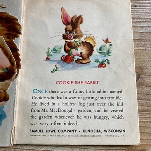 Cookie the Rabbit * Jack-in-the-book * A Bonnie Book * Samuel Lowe ...