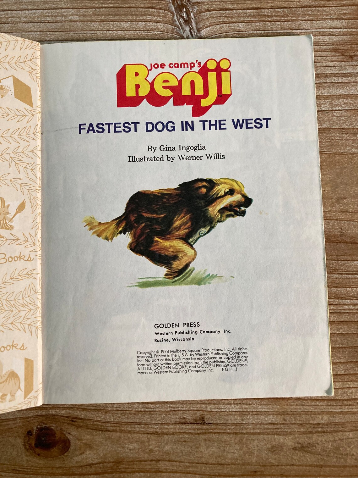 Joe Camp's Benji Fastest Dog in the West * A Little Golden Book * Gina ...