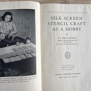 Silk Screen Stencil Craft as A Hobby * J I Biegeleisen * Harper ...