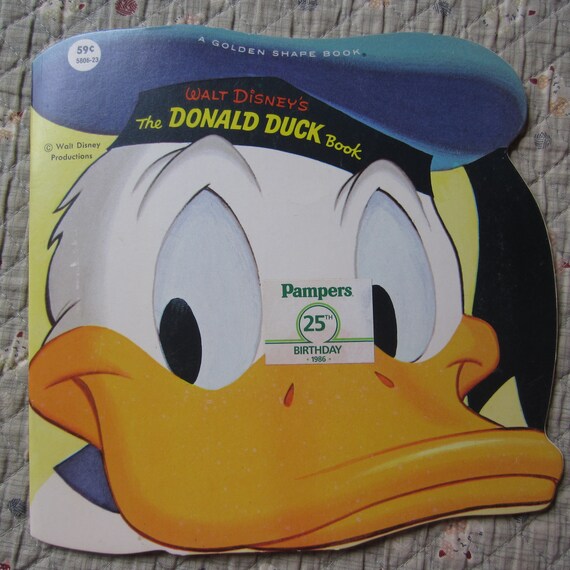 Walt Disneys the Donald Duck Book a Golden Shape Book | Etsy