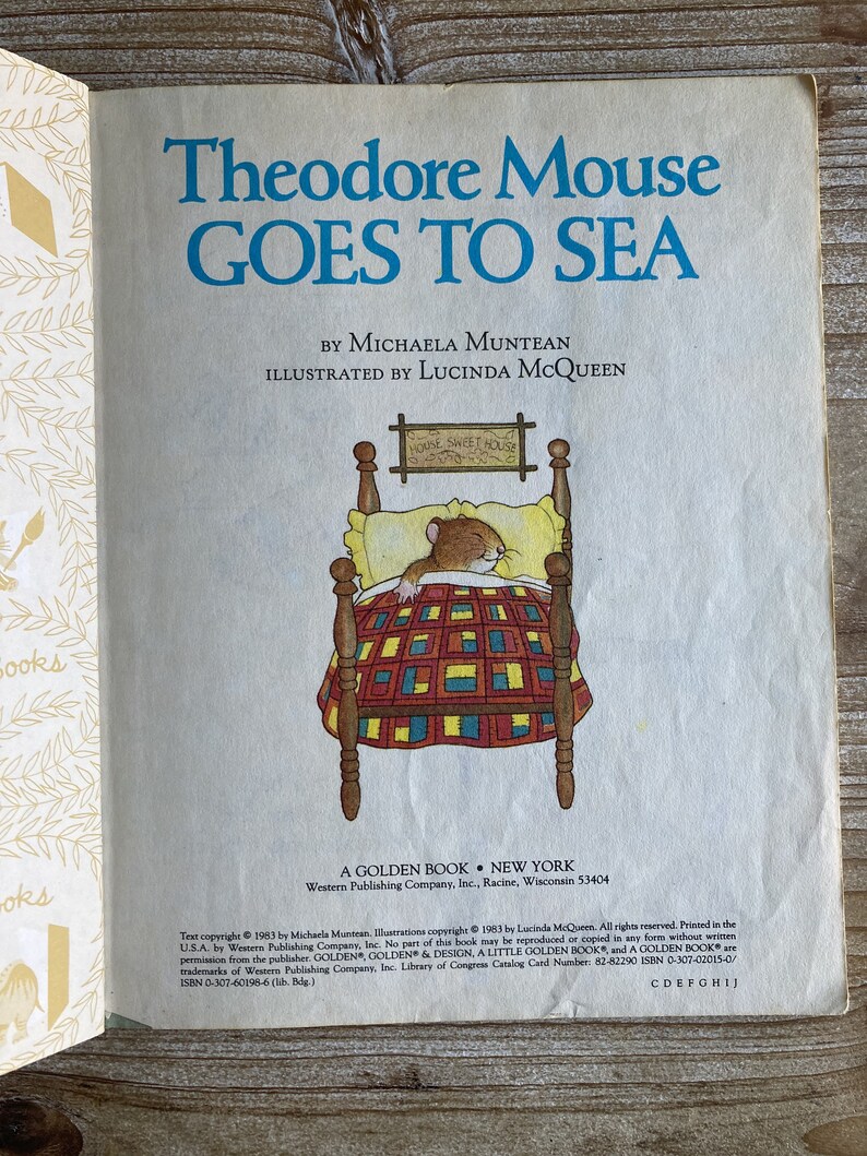 Theodore Mouse Goes to Sea * A Little Golden Book * Michaela Muntean ...