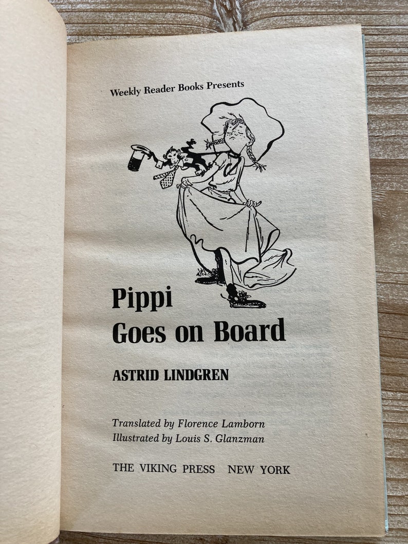 Pippi Goes on Board Astrid Lindgren Louis Glanzman | Etsy
