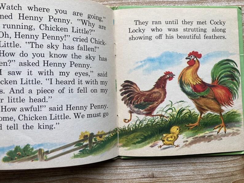 Chicken Little A Tell-a-tale Book Marjorie Hartwell - Etsy