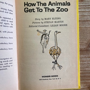 How the Animals Get to the Zoo * Easy Reader * Mary Elting * Stefan ...
