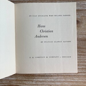 Hans Christian Andersen * an Ugly Duckling Who Became Famous * Frances ...