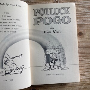 Potluck Pogo * Fourth Printing * Walt Kelly * Simon & Schuster * 1955 ...