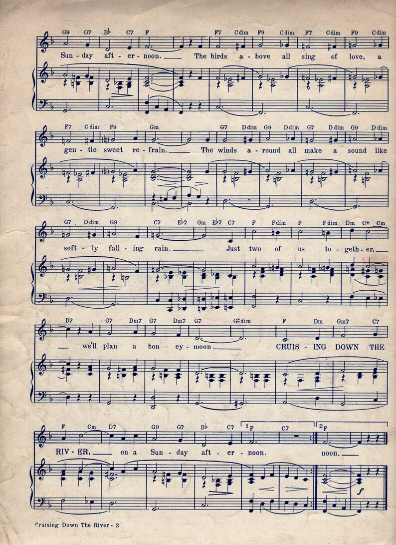 Cruising Down the River on a Sunday Afternoon Eily Beadell | Etsy