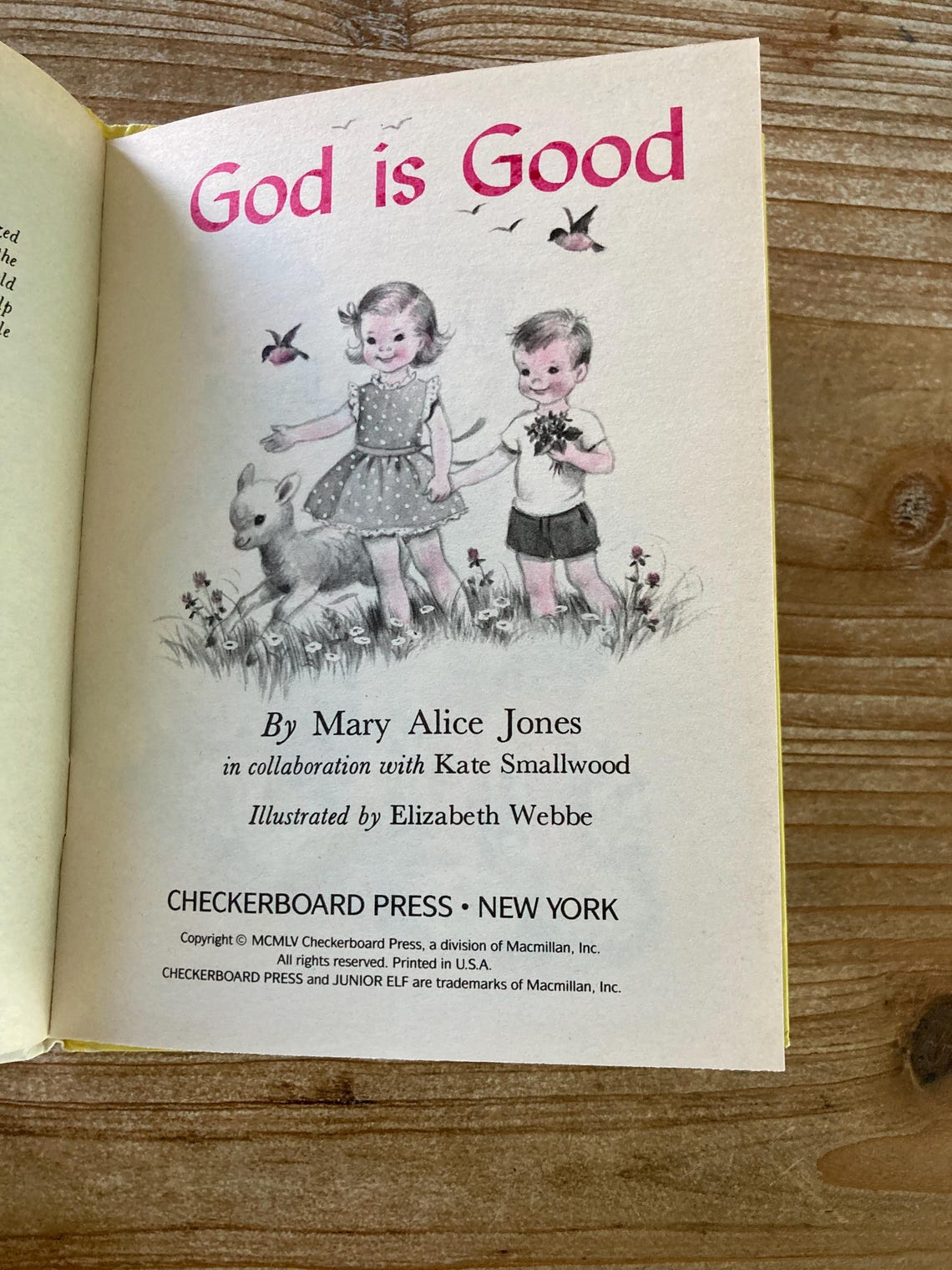 God is Good, A First Religious Book, Mary Alice Jones, Elizabeth Webbe ...
