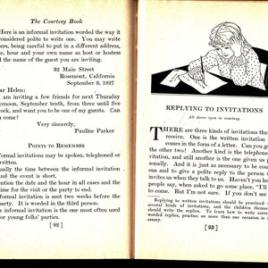 The Courtesy Book Nancy Dunlea Dorothy Saunders | Etsy