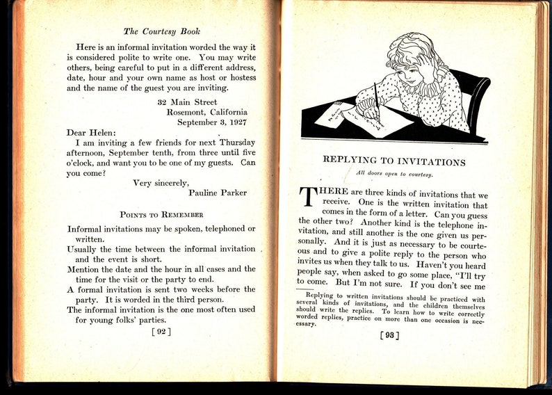 The Courtesy Book Nancy Dunlea Dorothy Saunders | Etsy