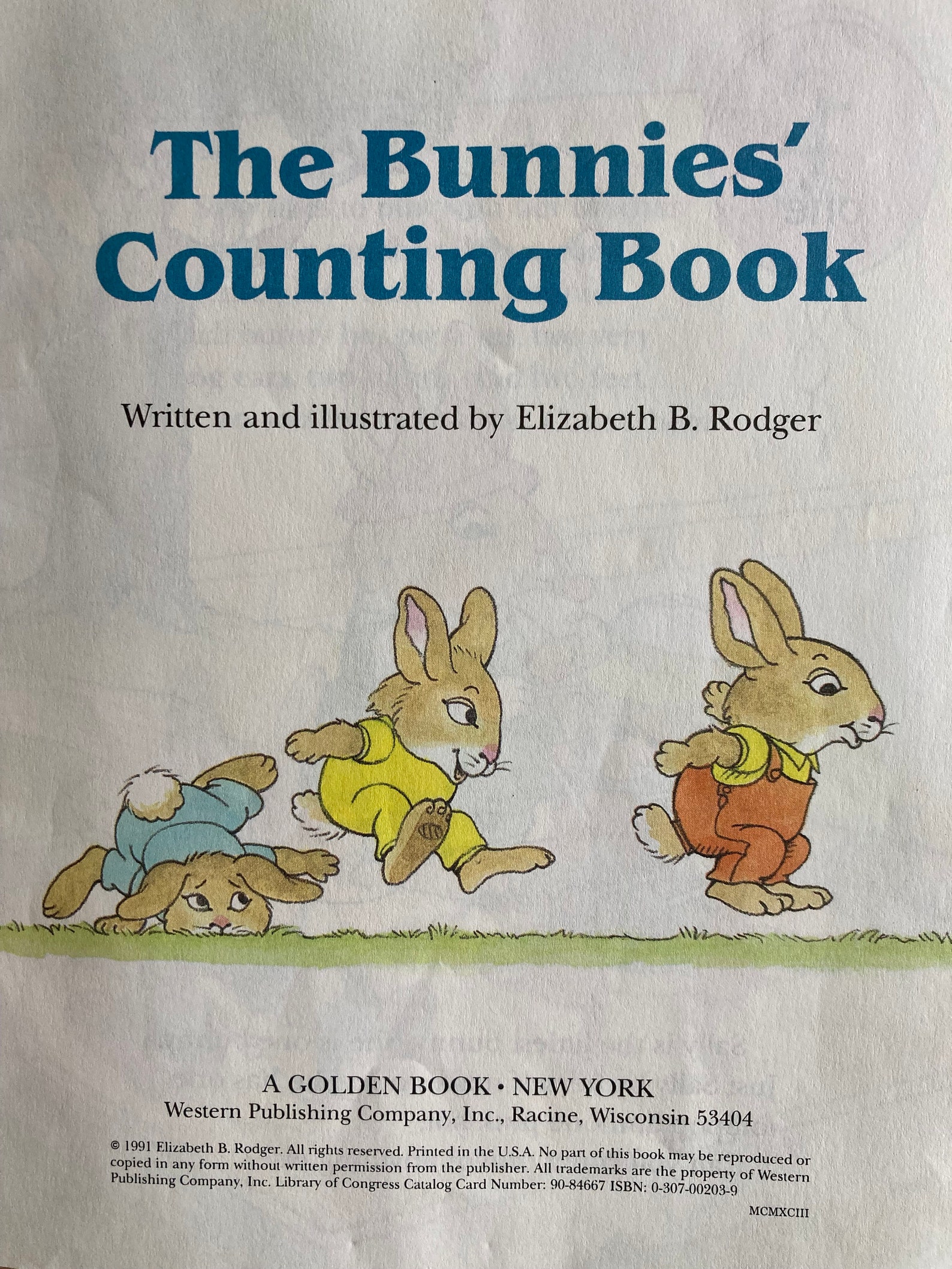 The Bunnies Counting Book Elizabeth B Rodger Western - Etsy