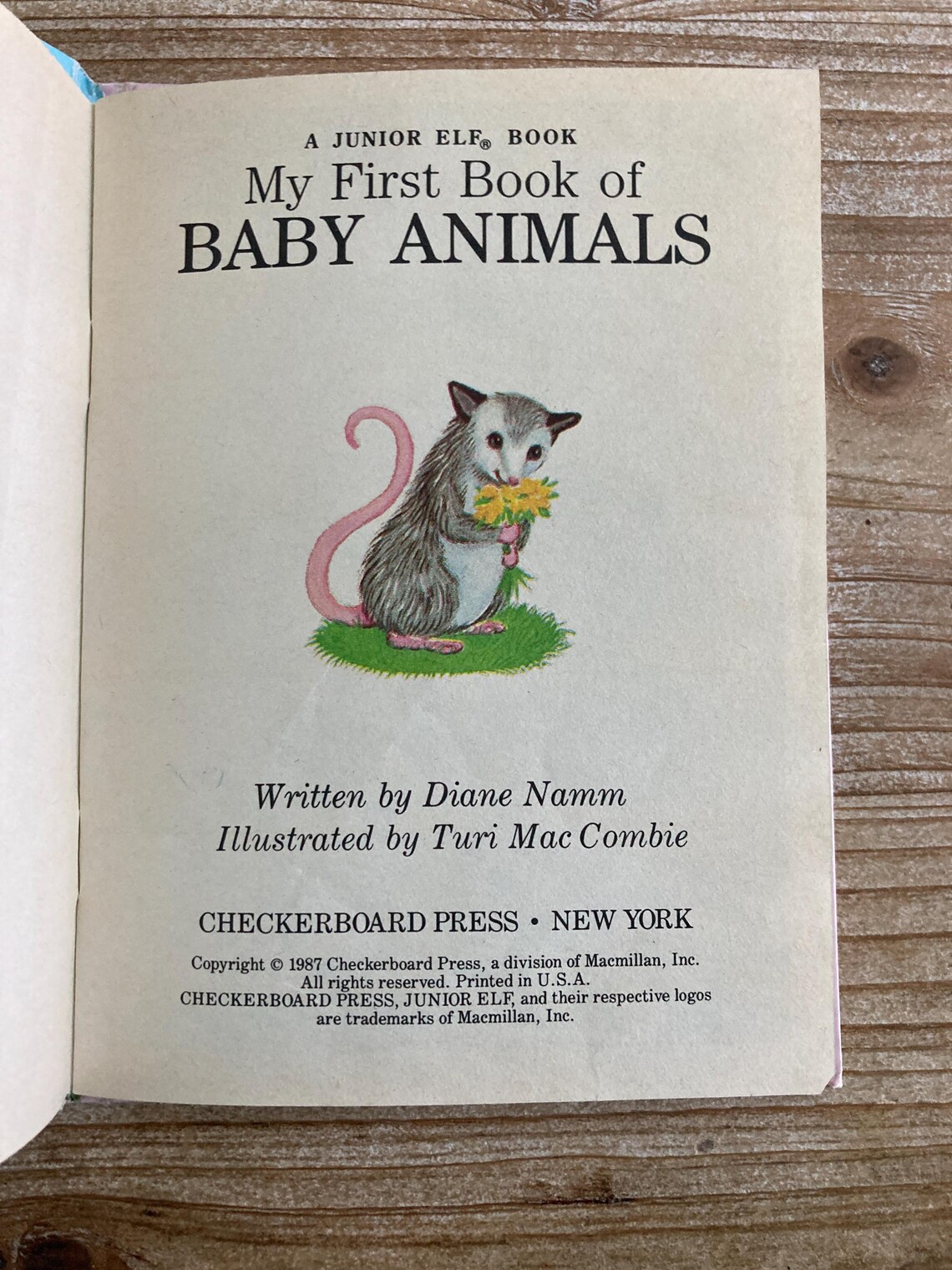 My First Book of Baby Animals, A Junior Elf Book, Diane Namm, Turi Mac ...
