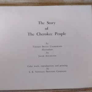 The Story of the Cherokee People * Thomas Bryan Underwood * Jacob ...