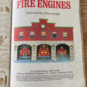 Fire Engines * A Little Golden Book * Tibor Gergely * Western ...