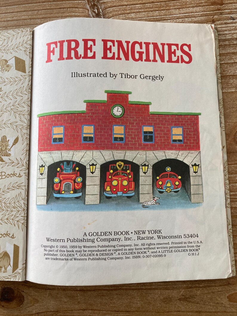 Fire Engines * A Little Golden Book * Tibor Gergely * Western ...