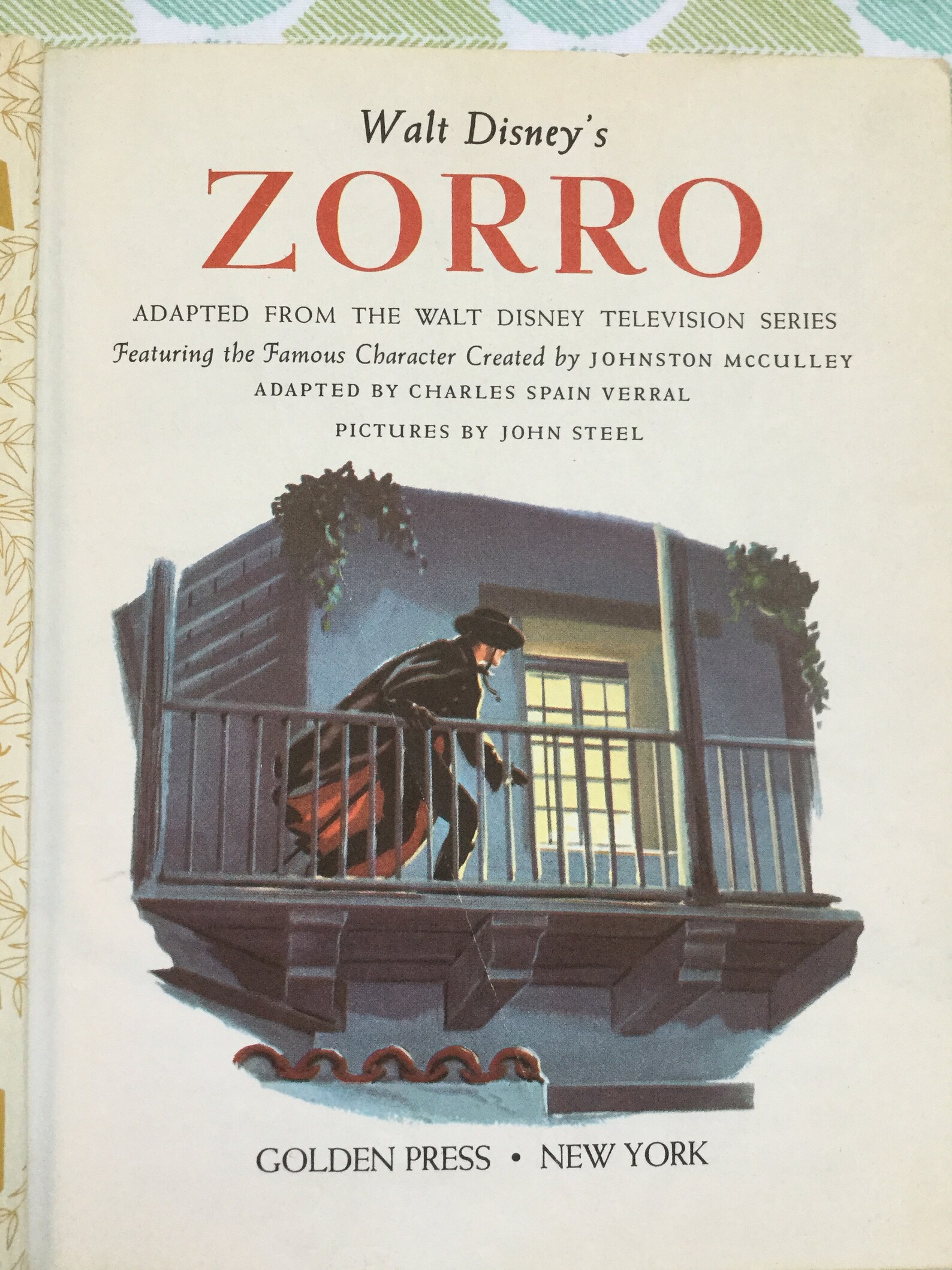 Walt Disneys Zorro A Little Golden Book Charles Spain | Etsy