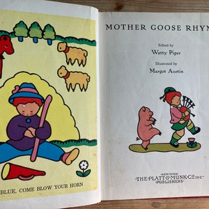 Mother Goose Rhymes * Margot Austin * the Platt & Munk Co * 1940 ...