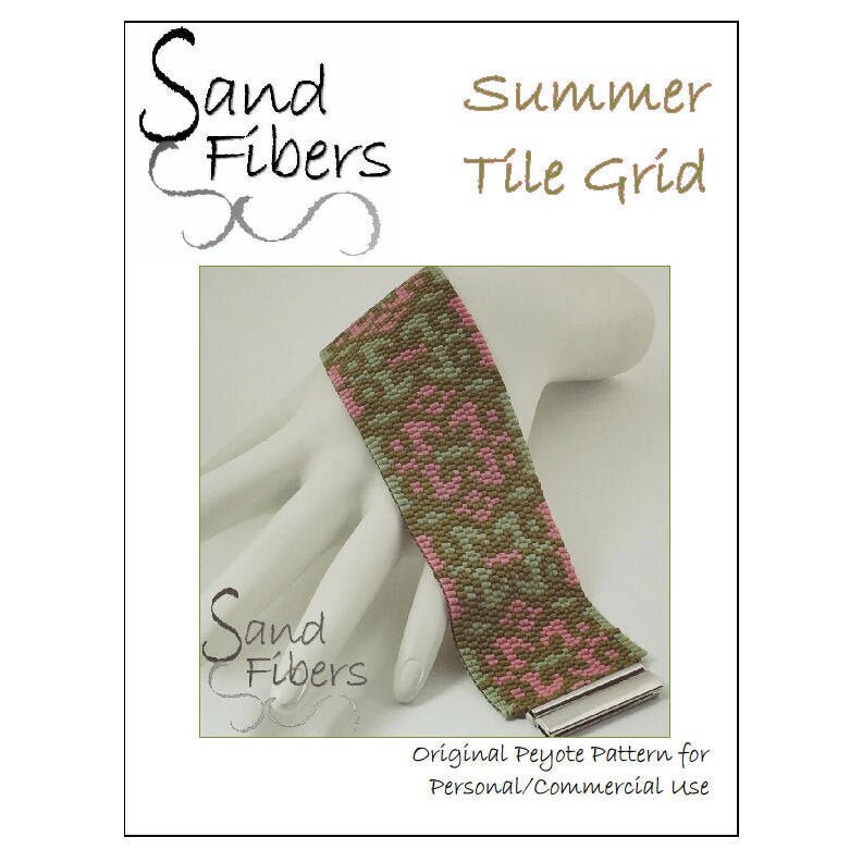 Peyote Pattern Summer Tile Grid Peyote Cuff / Bracelet A | Etsy