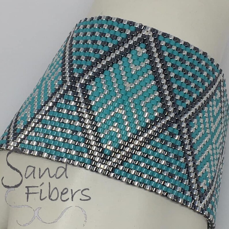 Peyote Pattern - Cabin Play 3 Peyote Cuff / Bracelet - A Sand Fibers ...