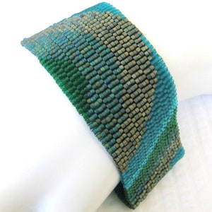 3 for 2 Program - Evening Tidal Pool Peyote Cuff / Bracelet - A Sand ...