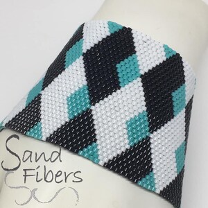 Peyote Pattern - Diamond Play One Peyote Cuff / Bracelet - A Sand ...