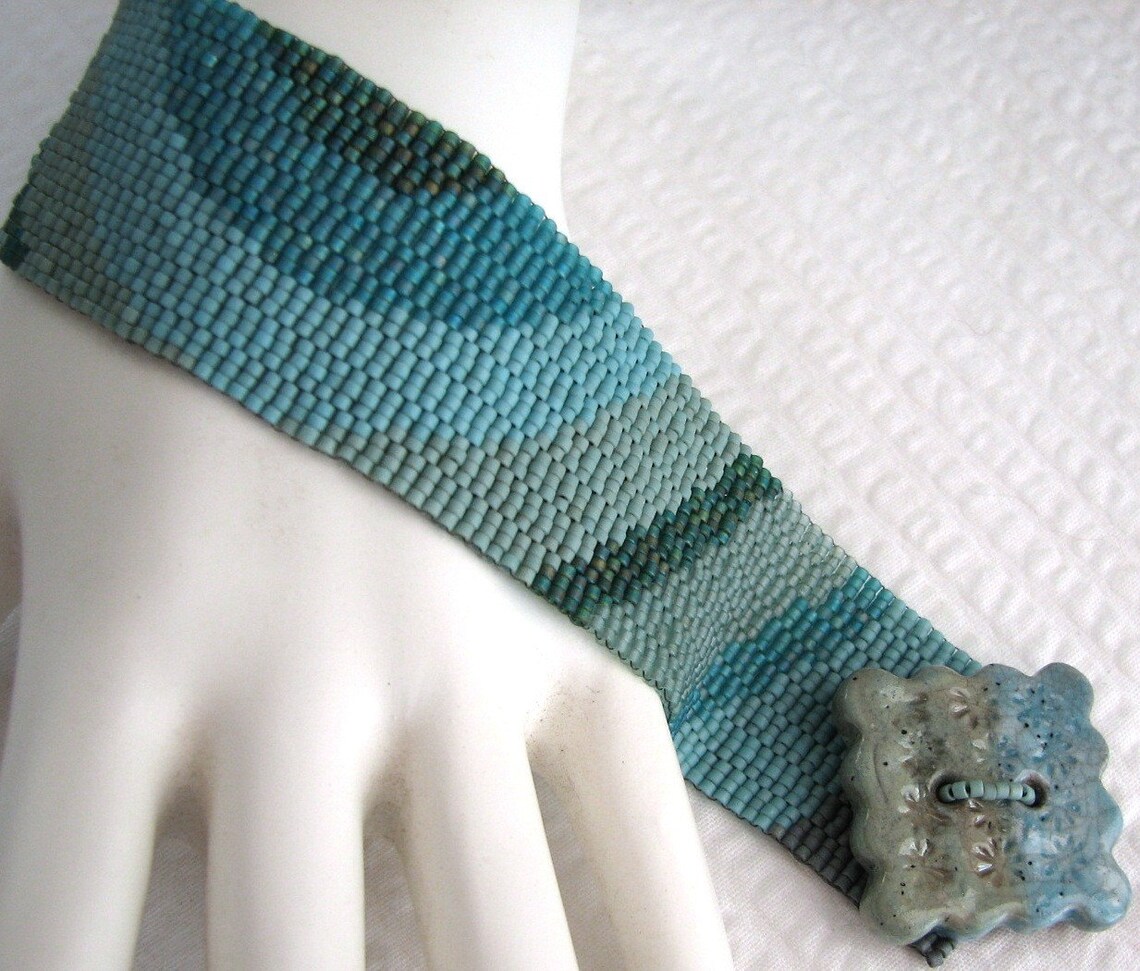 Early Morning Tidal Pool Peyote Cuff Bracelet 2271 an | Etsy