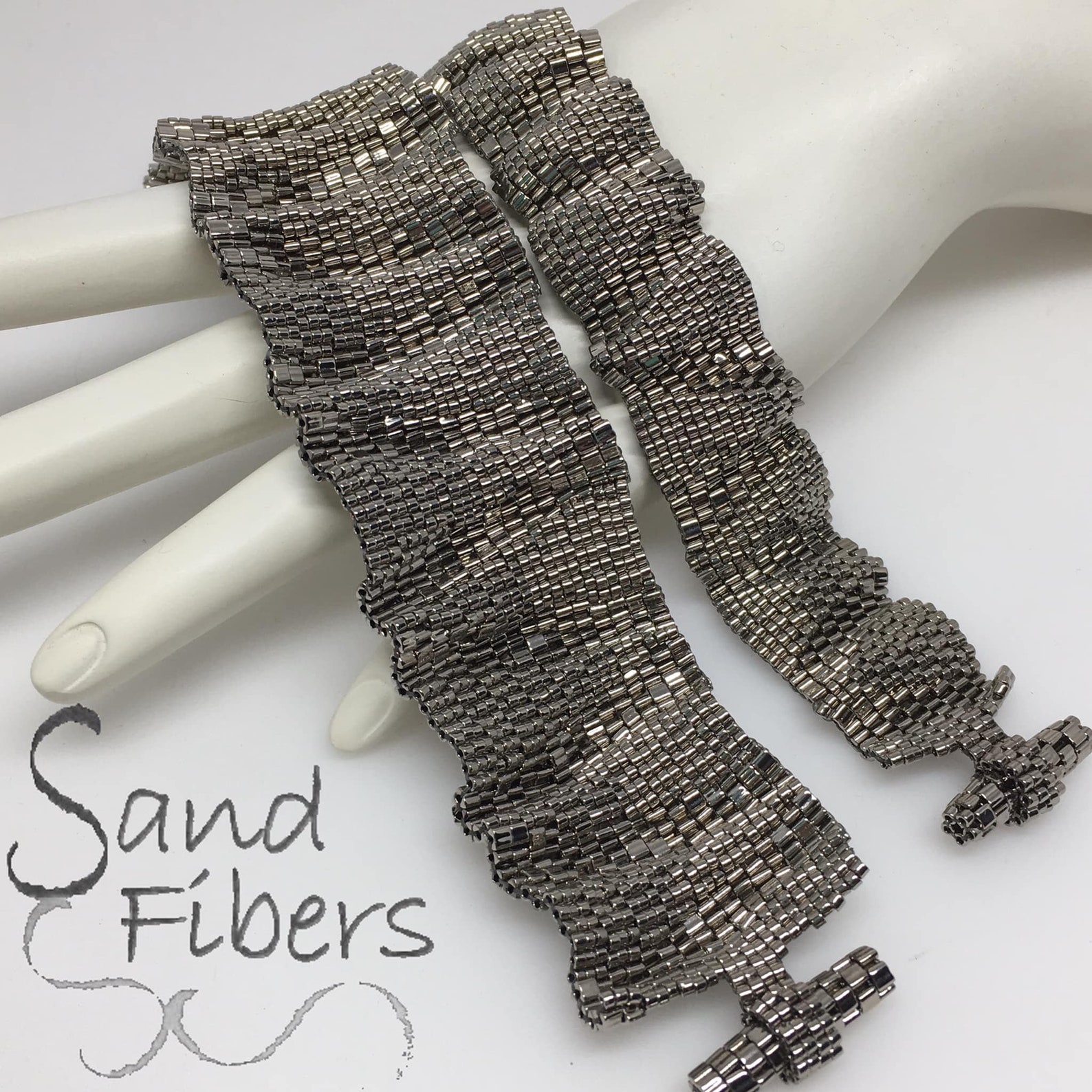 Peyote Pattern Collection - Ripples Large and Small Peyote Cuffs - A ...