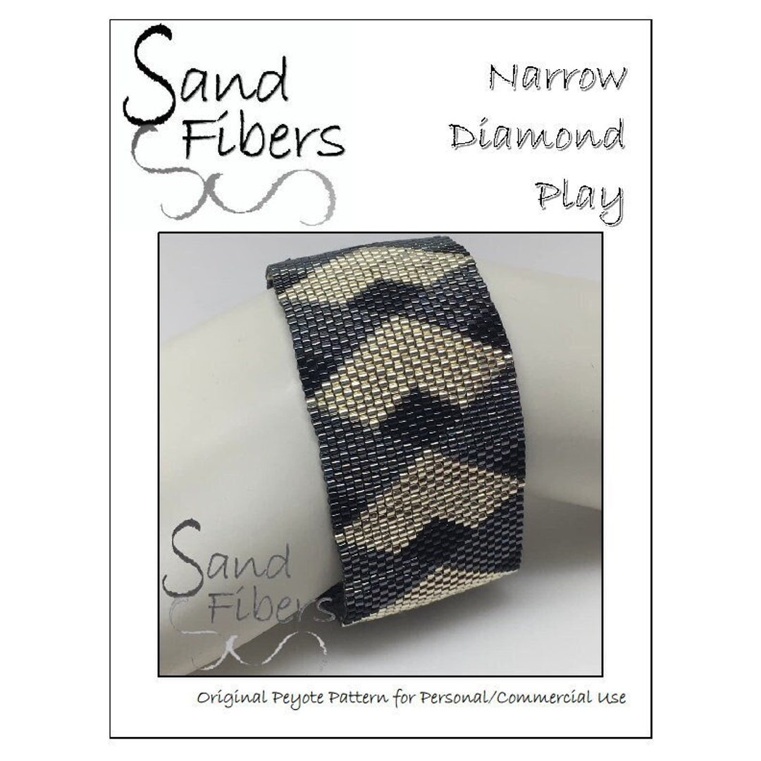 Peyote Pattern - Narrow Diamond Play Peyote Cuff / Bracelet - A Sand ...