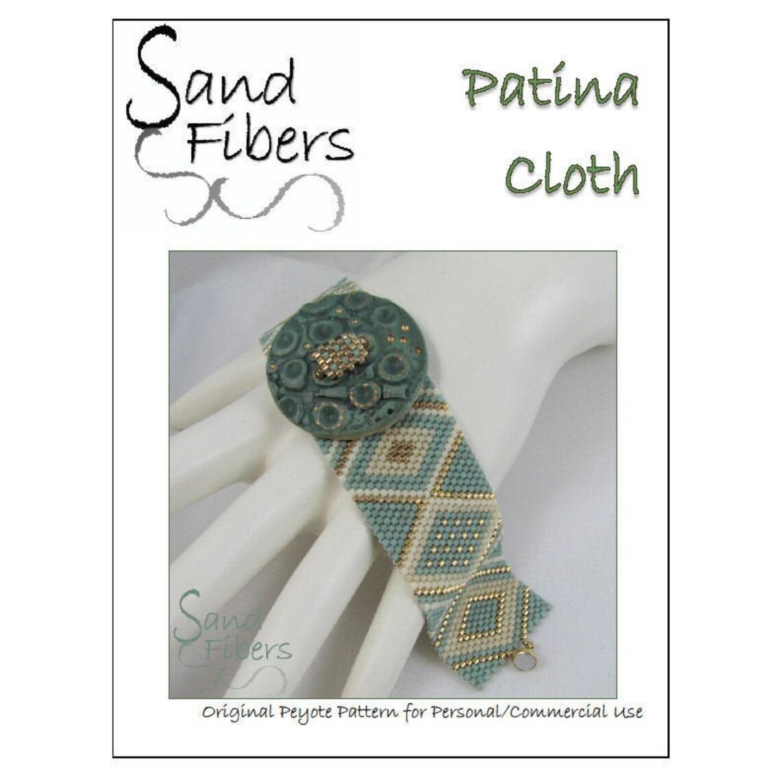 Peyote Pattern - Patina Cloth Peyote Cuff / Bracelet - A Sand Fibers ...