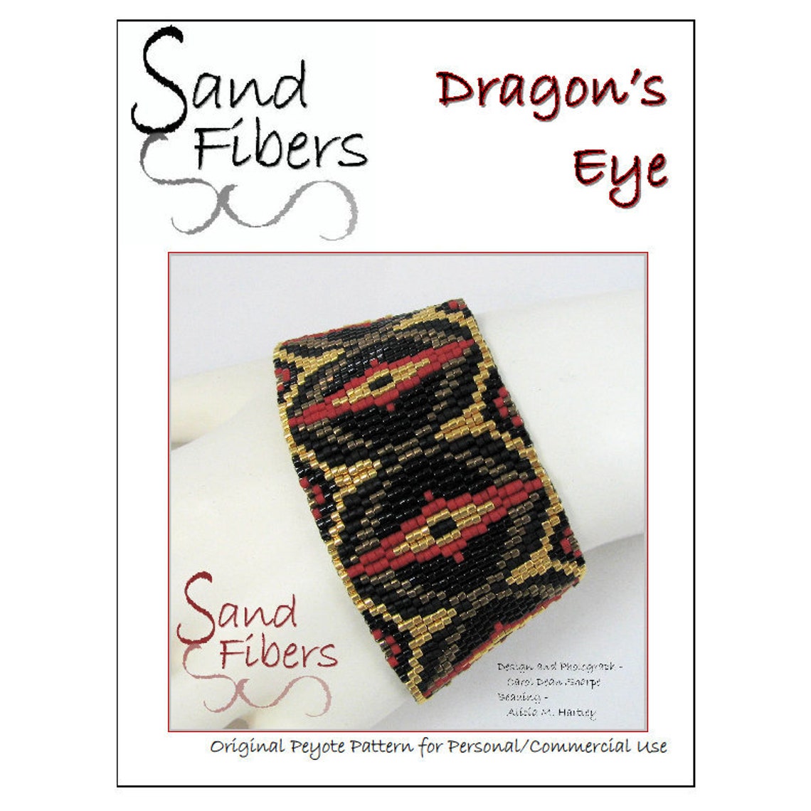 Peyote Pattern - Dragon's Eye Peyote Cuff / Bracelet - A Sand Fibers ...
