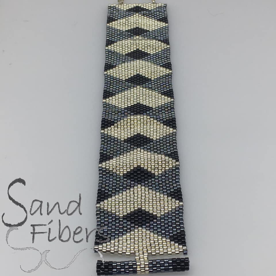 Peyote Pattern Narrow Diamond Play Peyote Cuff / Bracelet | Etsy