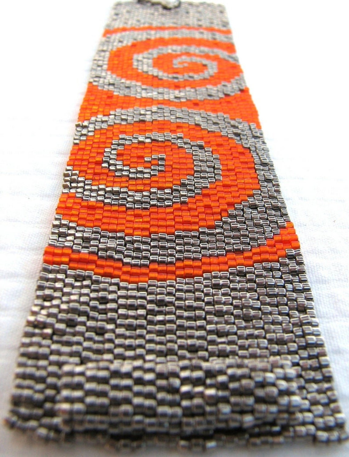 Peyote Pattern - Mirrored Swirls Peyote Cuff / Bracelet - A Sand Fibers ...