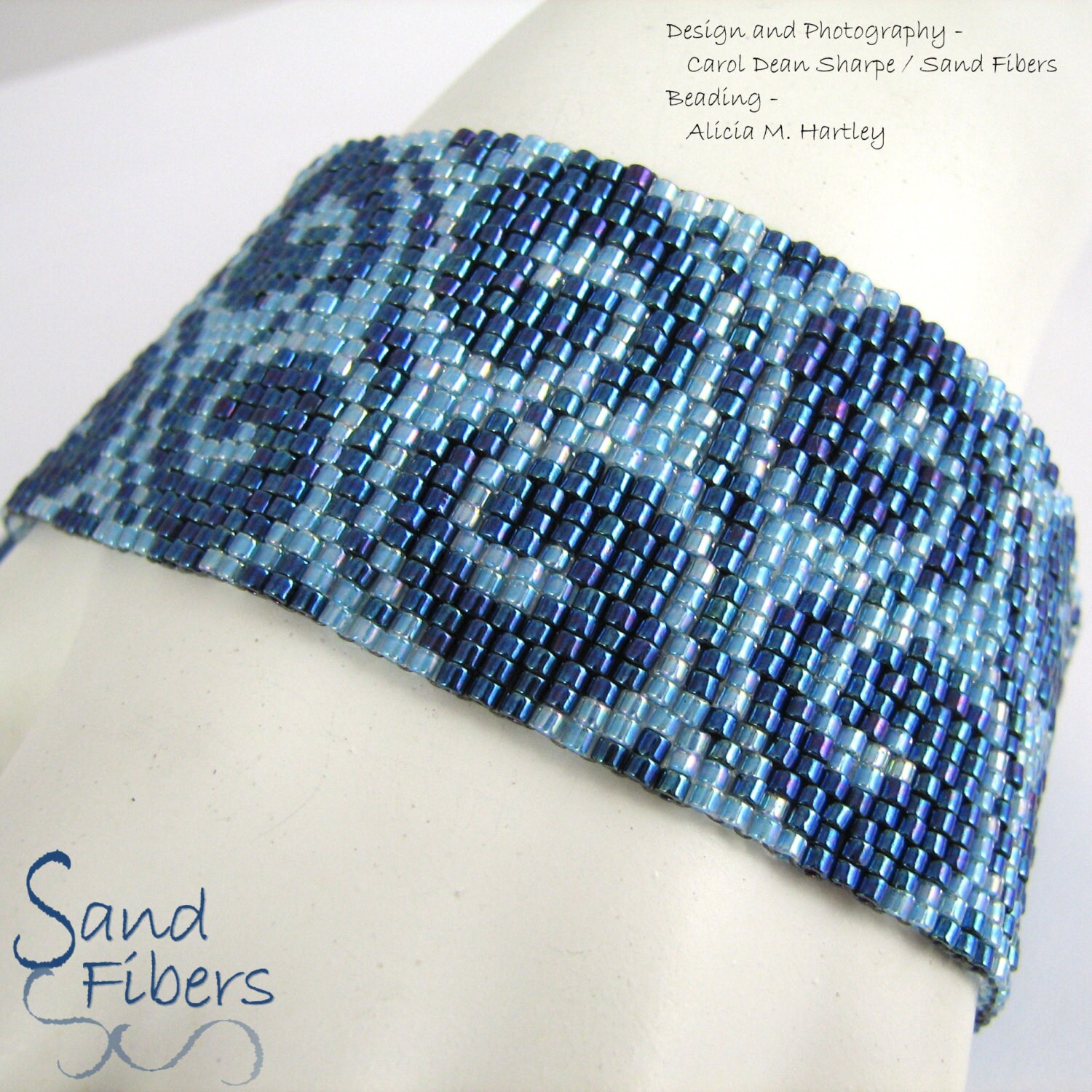 Peyote Pattern - Laguna Beach Swirls Peyote Cuff / Bracelet - A Sand ...