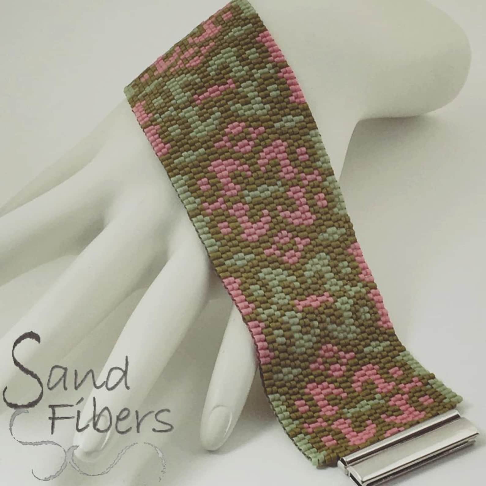 Peyote Pattern Summer Tile Grid Peyote Cuff / Bracelet A | Etsy