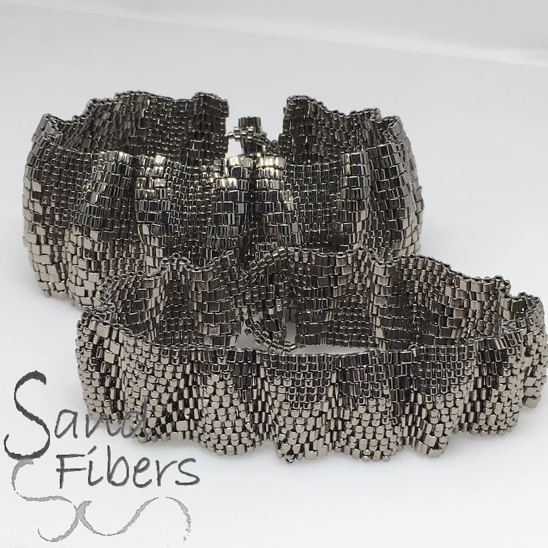 Peyote Pattern Collection - Ripples Large and Small Peyote Cuffs - A ...