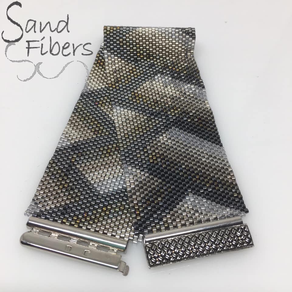 Peyote Pattern - Achromatic Weave Peyote Cuff / Bracelet - A Sand ...