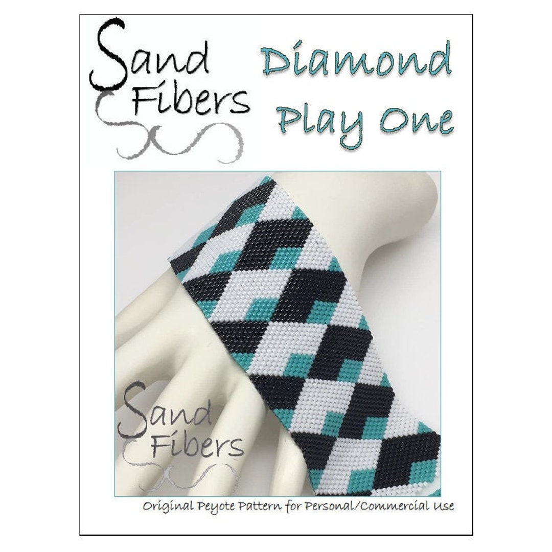Peyote Pattern - Diamond Play One Peyote Cuff / Bracelet - A Sand ...